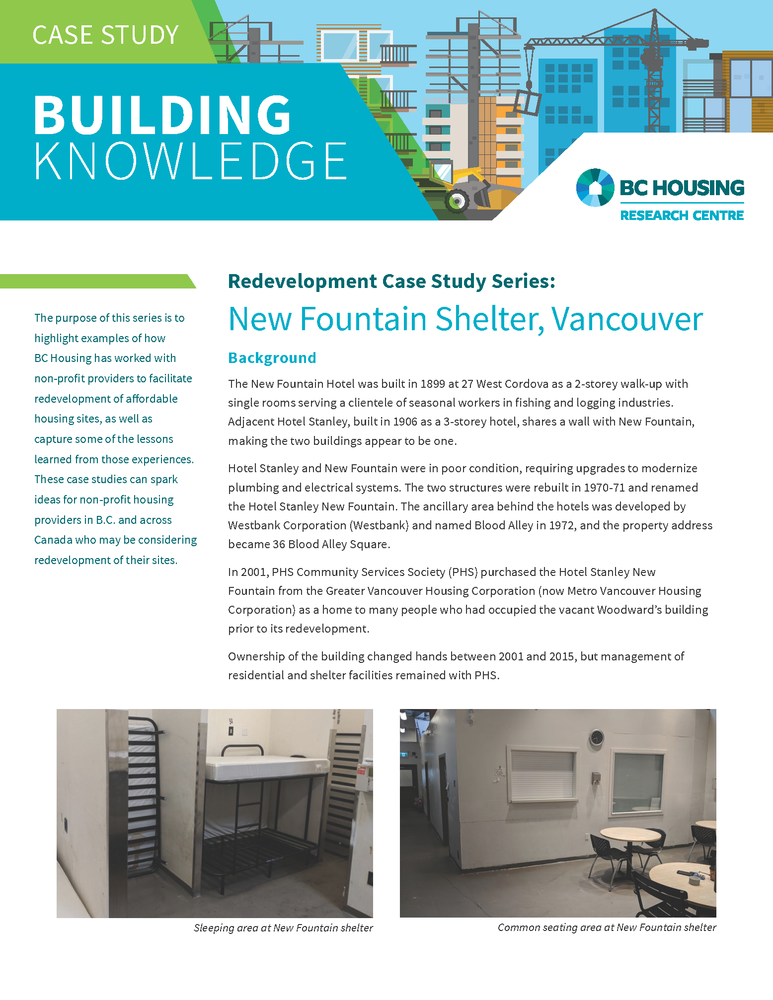 Redevelopment Case Study Series: New Fountain Shelter, Vancouver ...