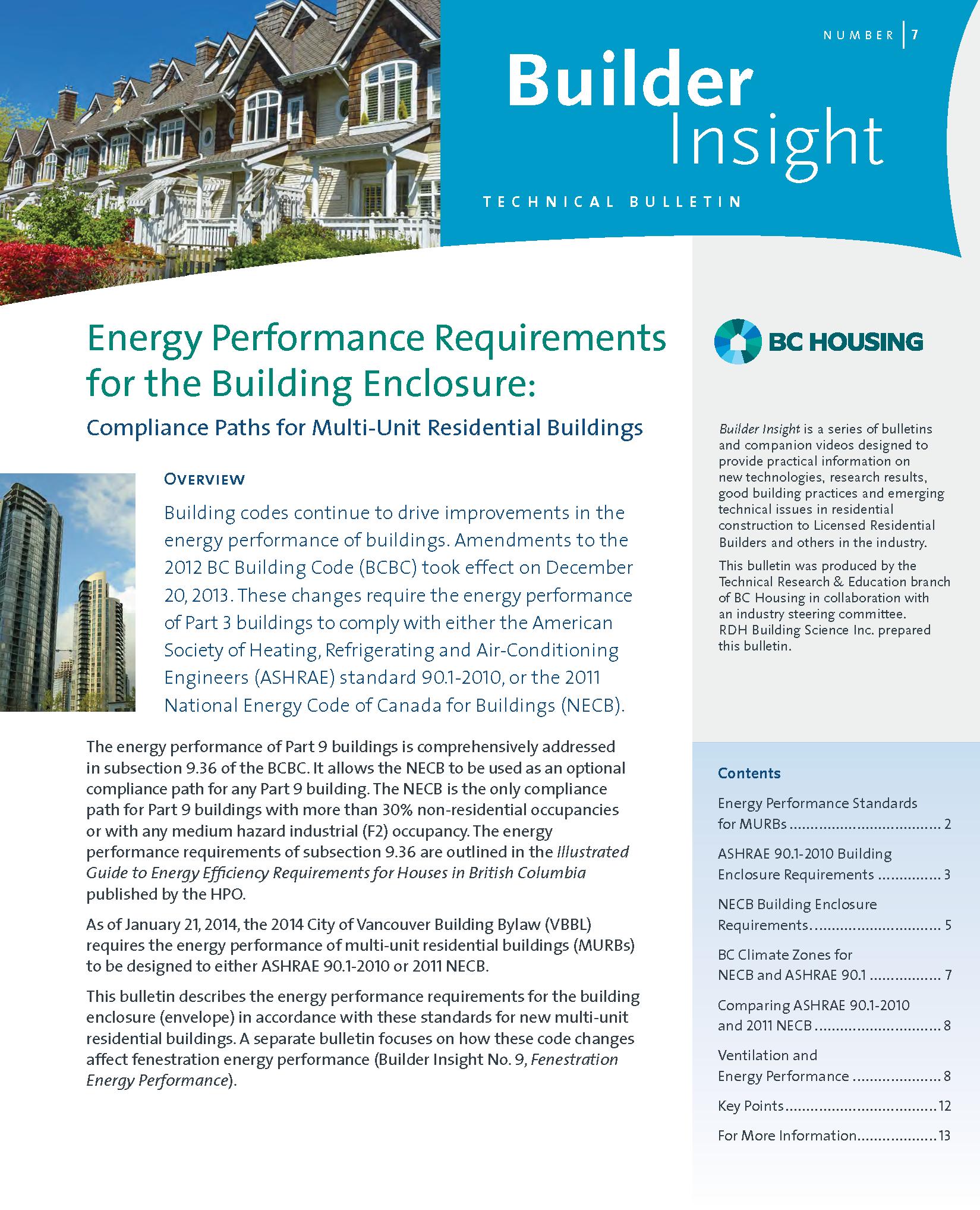 Builder Insight 07 - Energy Performance Requirements for the Building ...