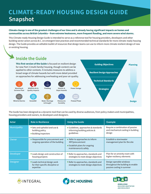 Climate-ready Housing Design Guide - Snapshot - Research Centre - BC ...