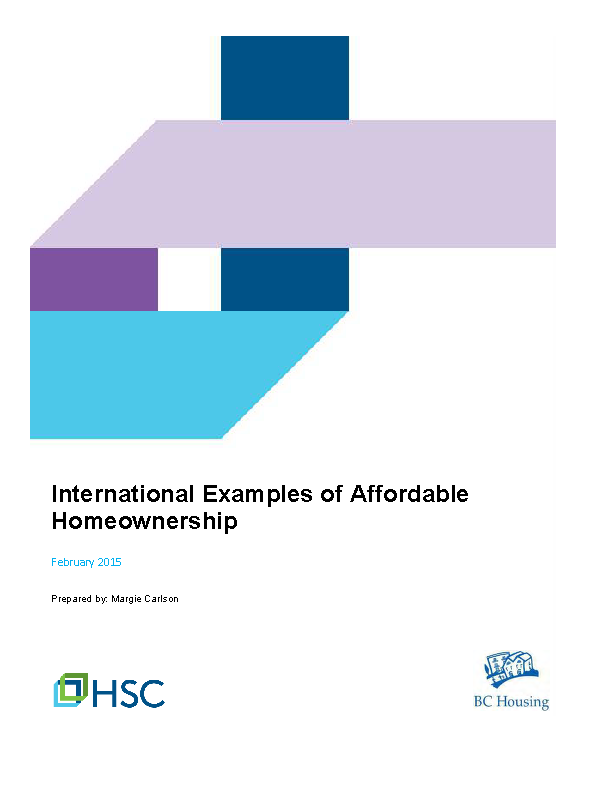 International Examples of Affordable Homeownership - Research Centre ...