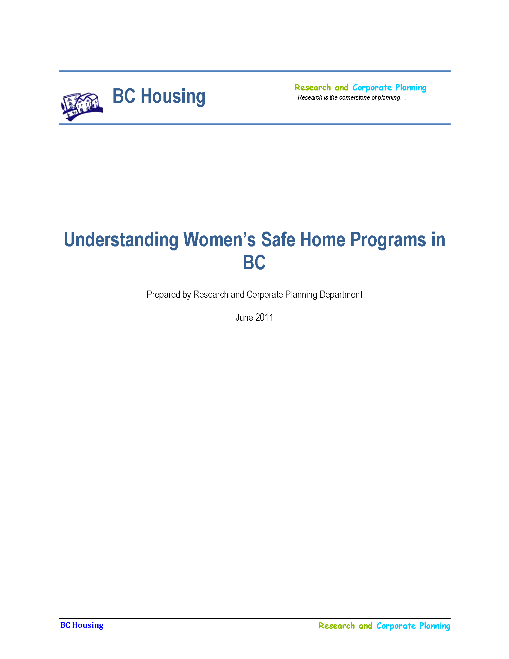 Understanding Women's Safe Home Programs in B.C. - Research Centre - BC ...